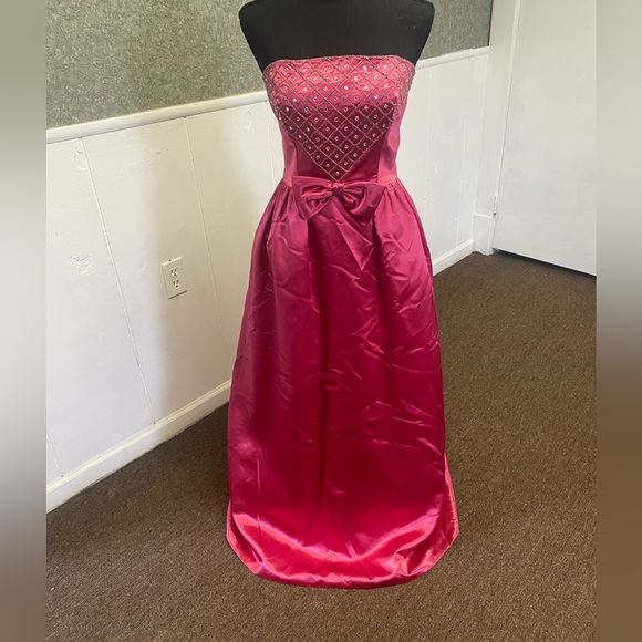 Mike Benet | Dresses | Vintage Mike Benet Satin 95s 1960s Hot Pink Prom ...